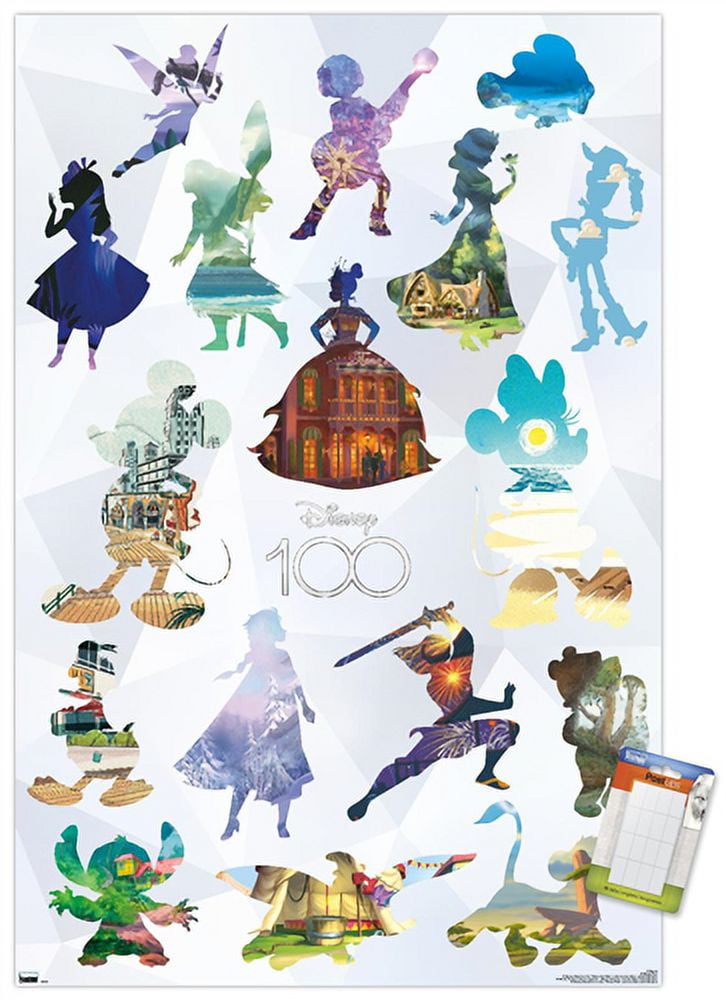 Disney 100th Anniversary - Character Grid Wall Poster, 22.375" x 34 ...