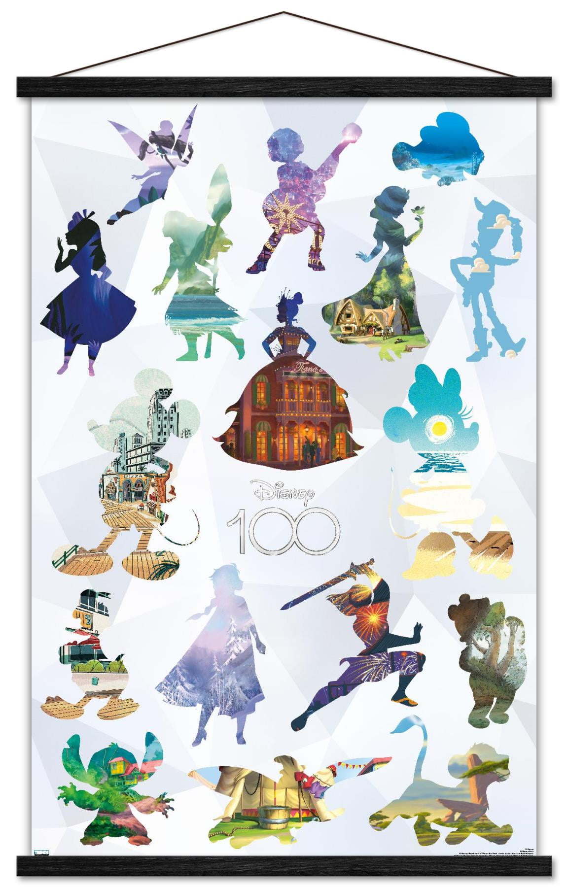Disney 100th Anniversary - Character Grid Wall Poster with Magnetic ...