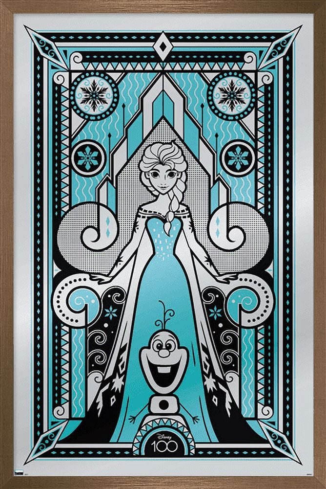 Disney 100th Anniversary - Deco-Luxe Elsa Wall Poster, 14.725" x 22.375 ...