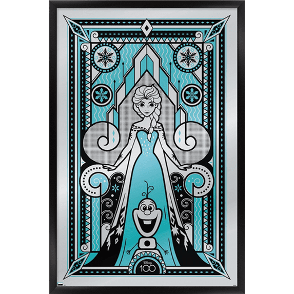 Disney 100th Anniversary - Deco-Luxe Elsa Wall Poster, 14.725" x 22.375 ...