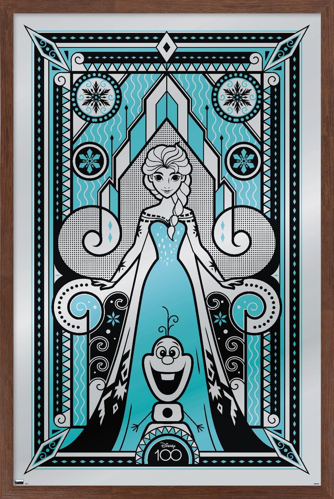 Disney 100th Anniversary - Deco-Luxe Elsa Wall Poster, 22.375" x 34 ...