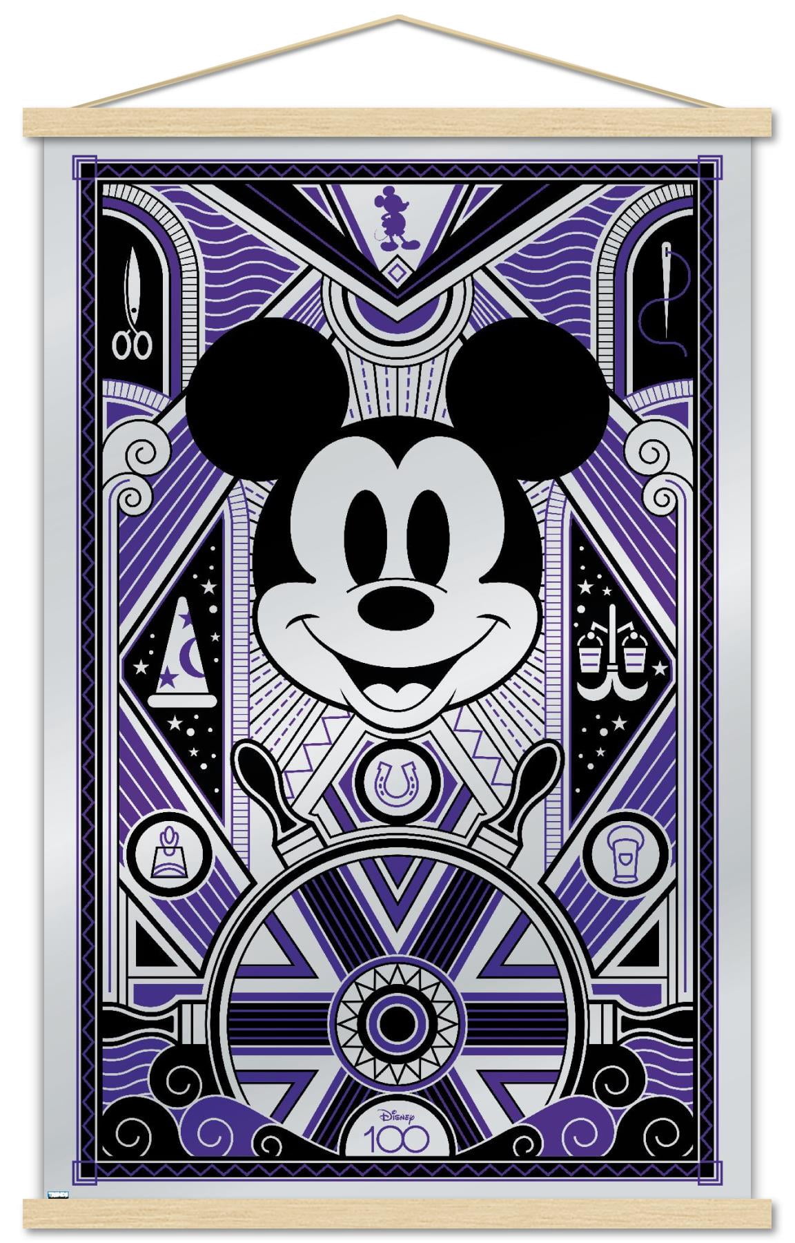 Disney 100th Anniversary - Deco-Luxe Mickey Mouse Wall Poster with ...