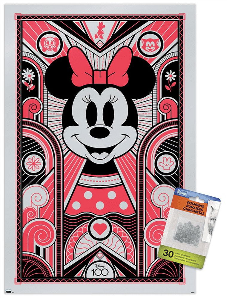 Disney 100th Anniversary - Deco-Luxe Minnie Mouse Wall Poster with Push ...