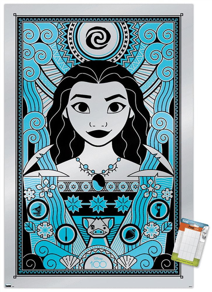 Disney 100th Anniversary Deco Luxe Moana Wall Poster 14 725 X 22