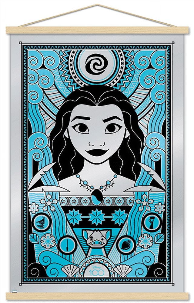 Disney 100th Anniversary - Deco-Luxe Moana Wall Poster with Magnetic ...