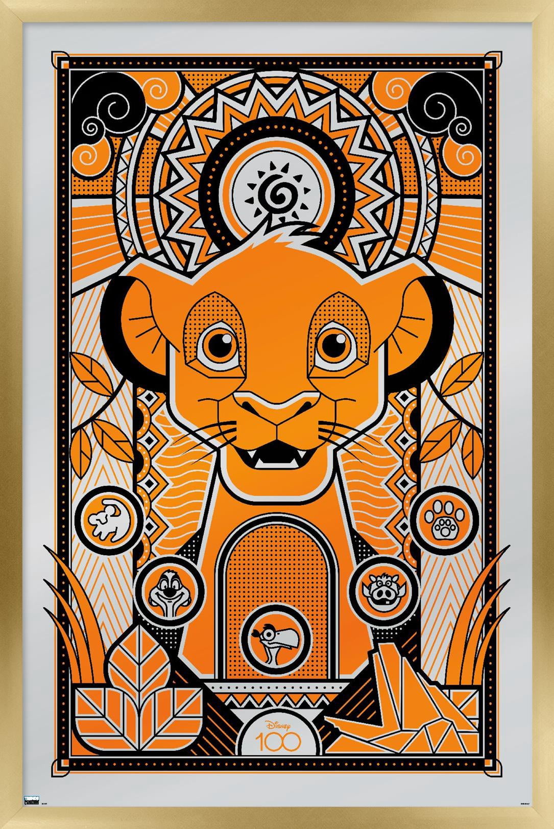 Disney 100th Anniversary - Deco-Luxe Simba Wall Poster, 14.725" x 22. ...