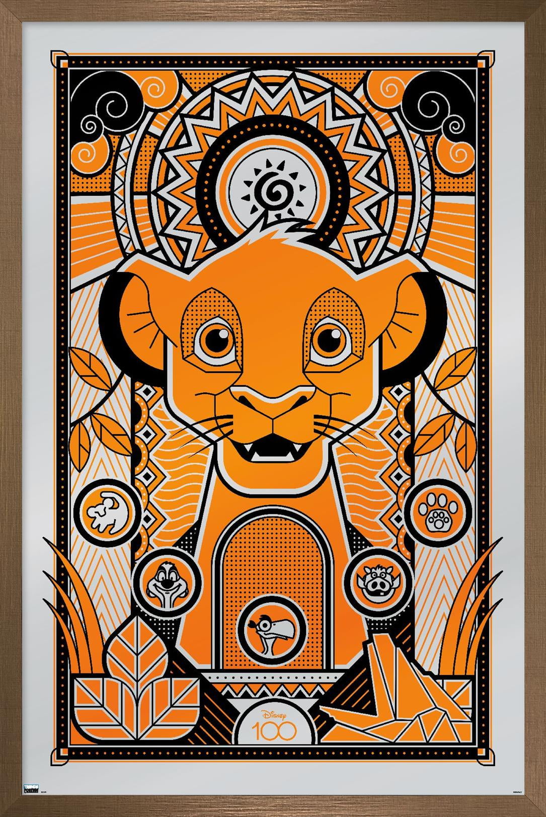 Disney 100th Anniversary - Deco-Luxe Simba Wall Poster, 14.725" x 22. ...