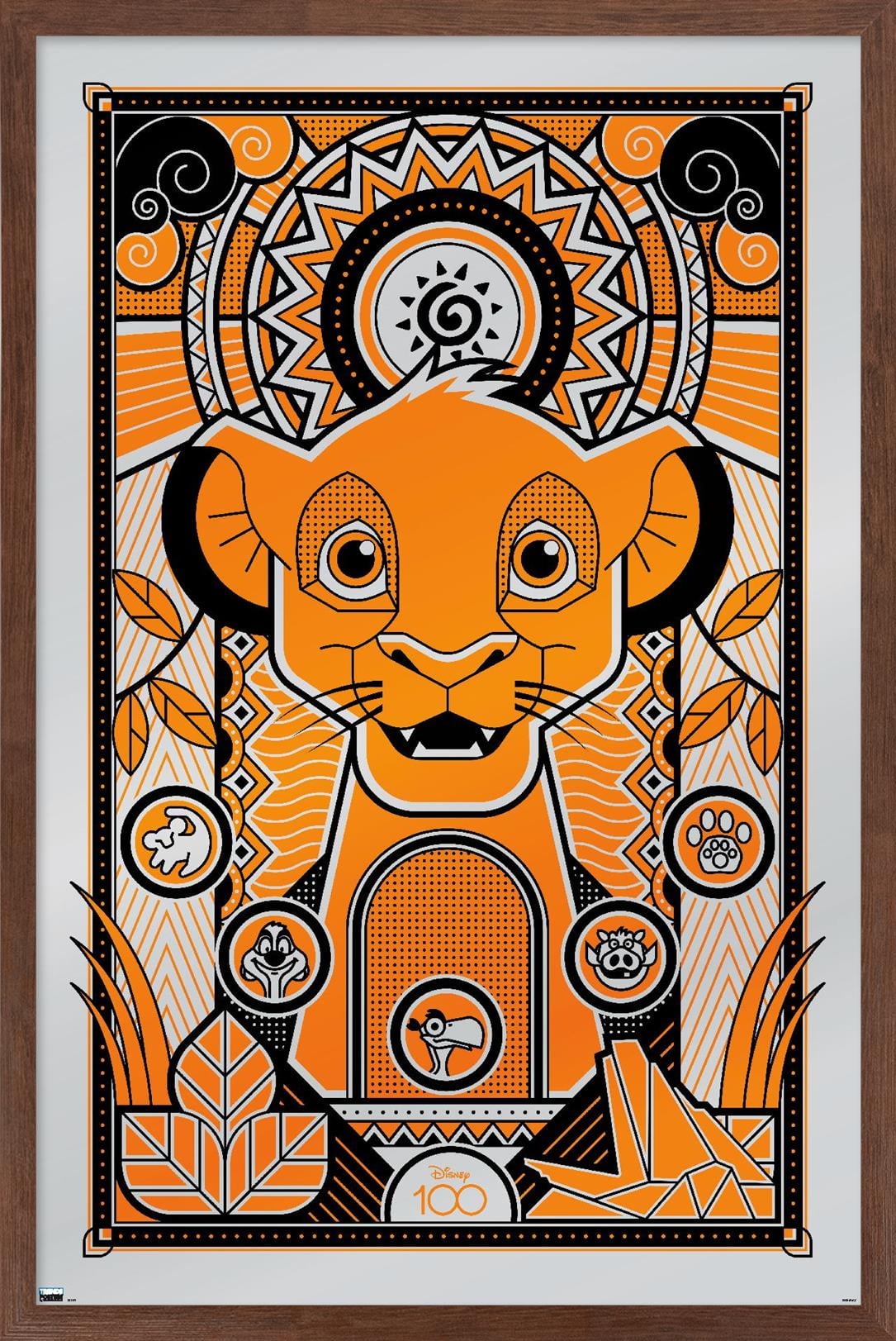 Disney 100th Anniversary - Deco-Luxe Simba Wall Poster, 22.375" x 34 ...