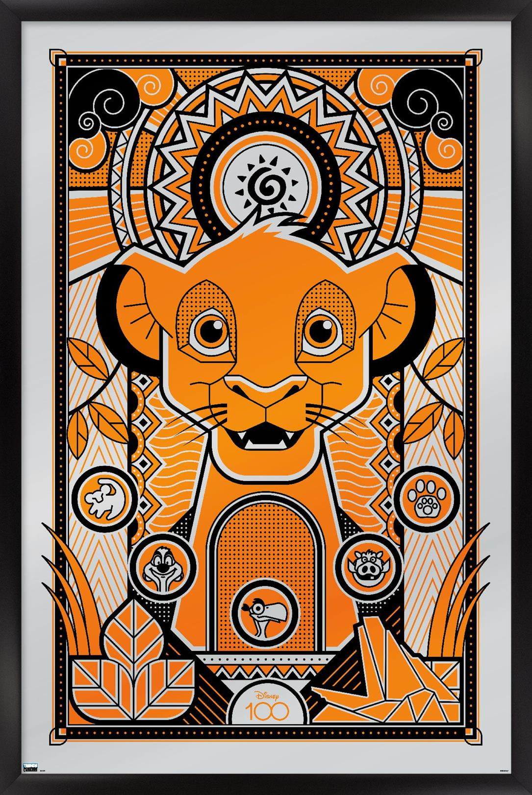 Disney 100th Anniversary - Deco-Luxe Simba Wall Poster, 22.375" x 34 ...