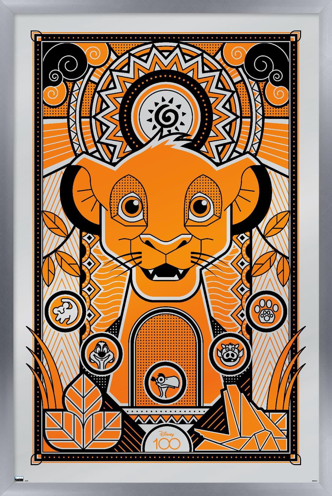 Disney 100th Anniversary - Deco-Luxe Simba Wall Poster, 22.375" x 34 ...