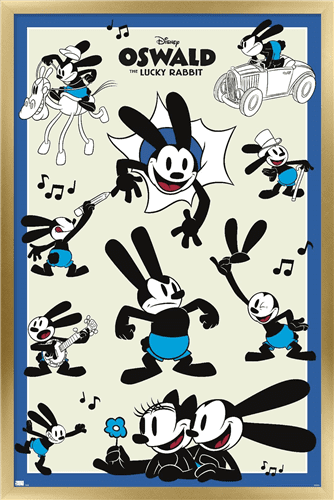 Disney 100th Anniversary - Oswald The Lucky Rabbit Wall Poster, 14.725 ...
