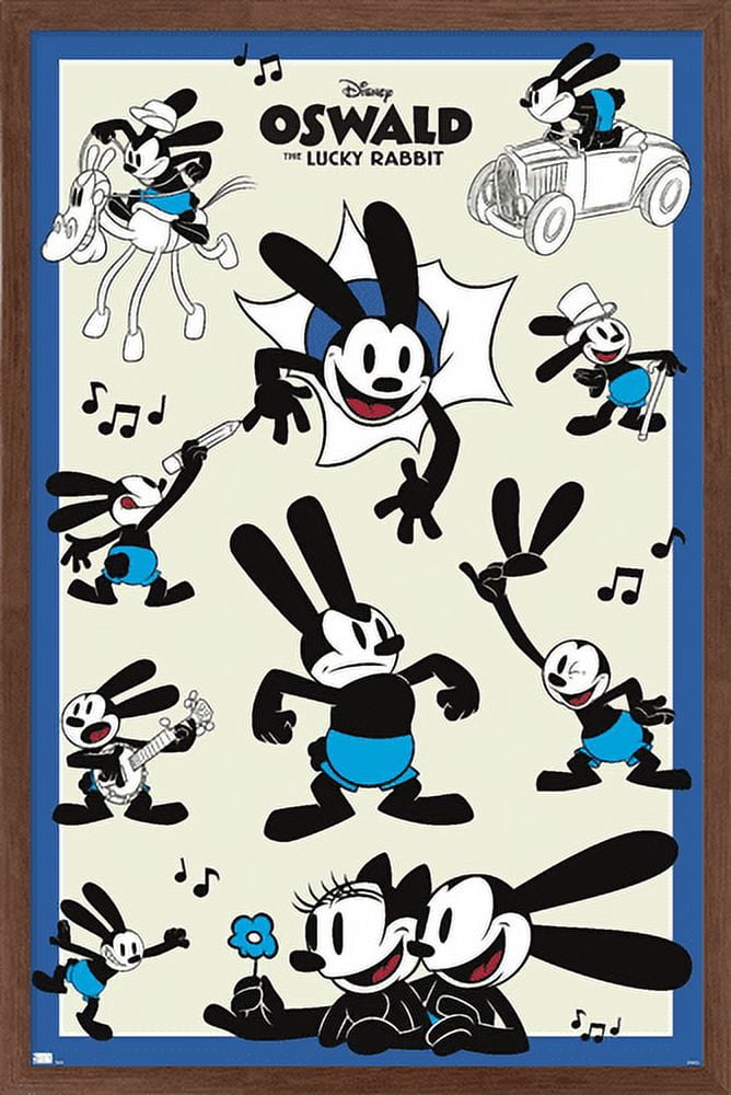 Disney 100th Anniversary - Oswald The Lucky Rabbit Wall Poster, 22.375 ...