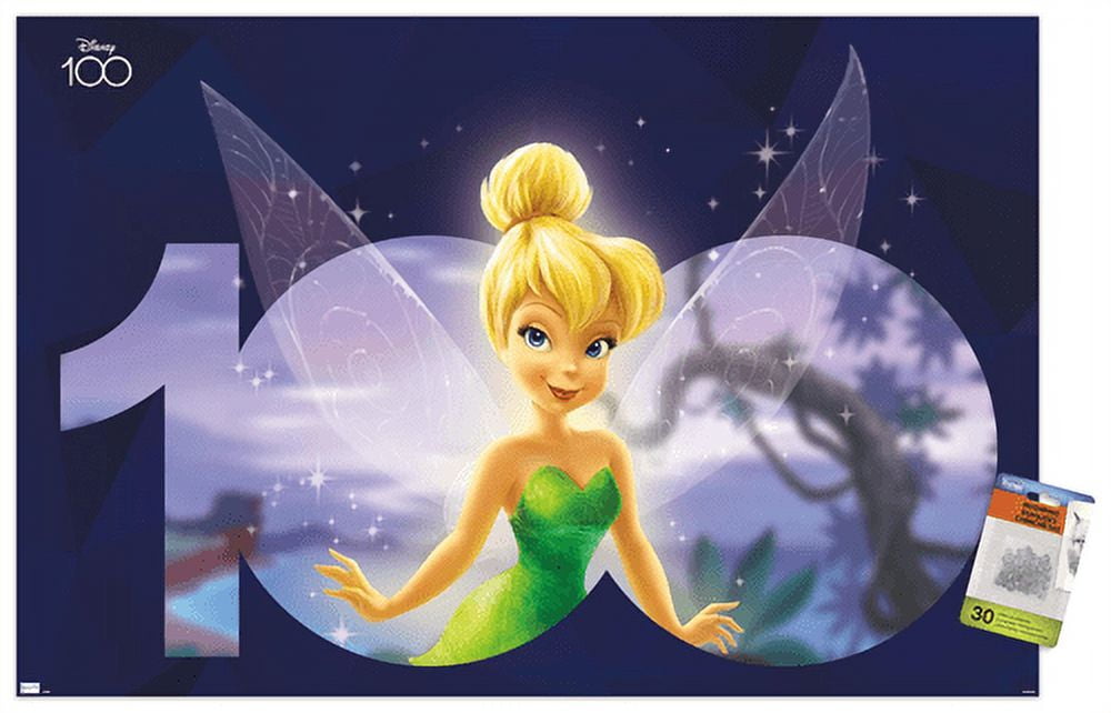 Disney 100th Anniversary - Tinker Bell Wall Poster with Pushpins, 22. ...