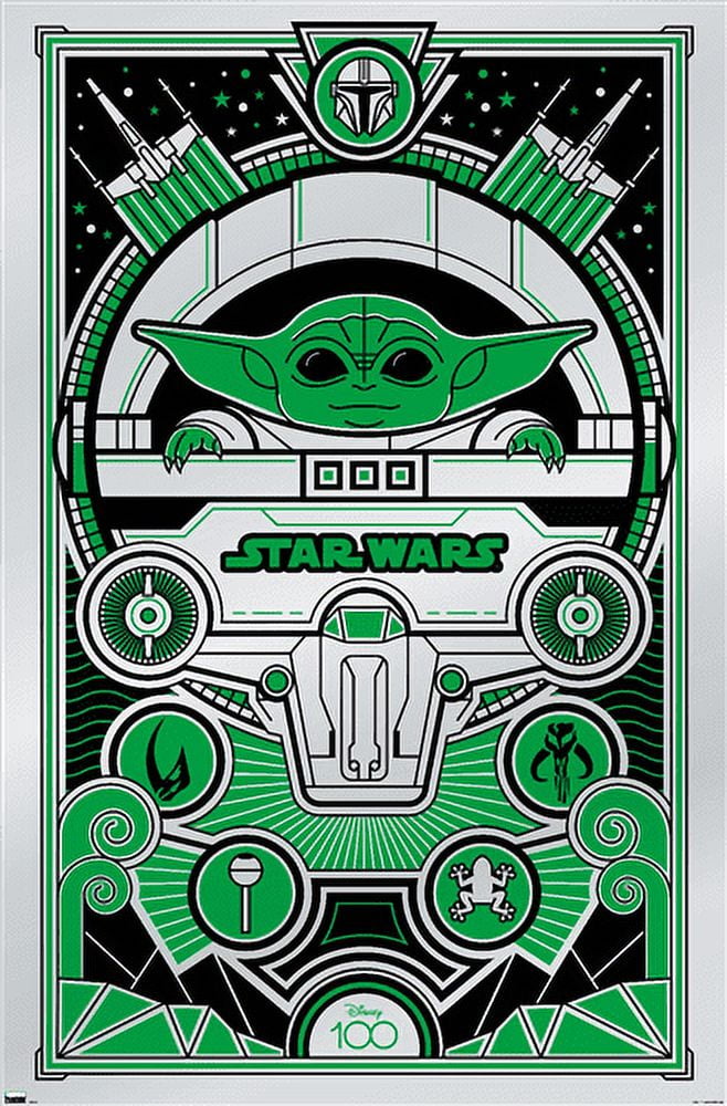 Disney 100th Star Wars - Deco-Luxe Grogu Wall Poster, 22.375" x 34 ...