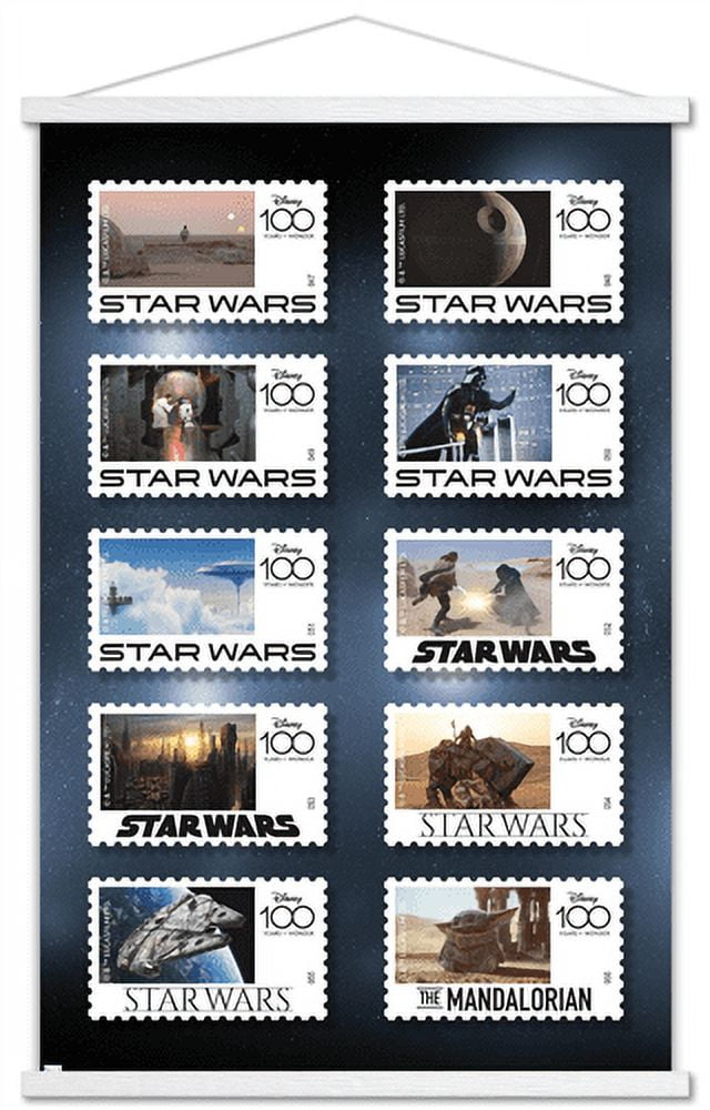 Disney 100th Star Wars - Stamp Grid Wall Poster with Magnetic Frame, 22 ...