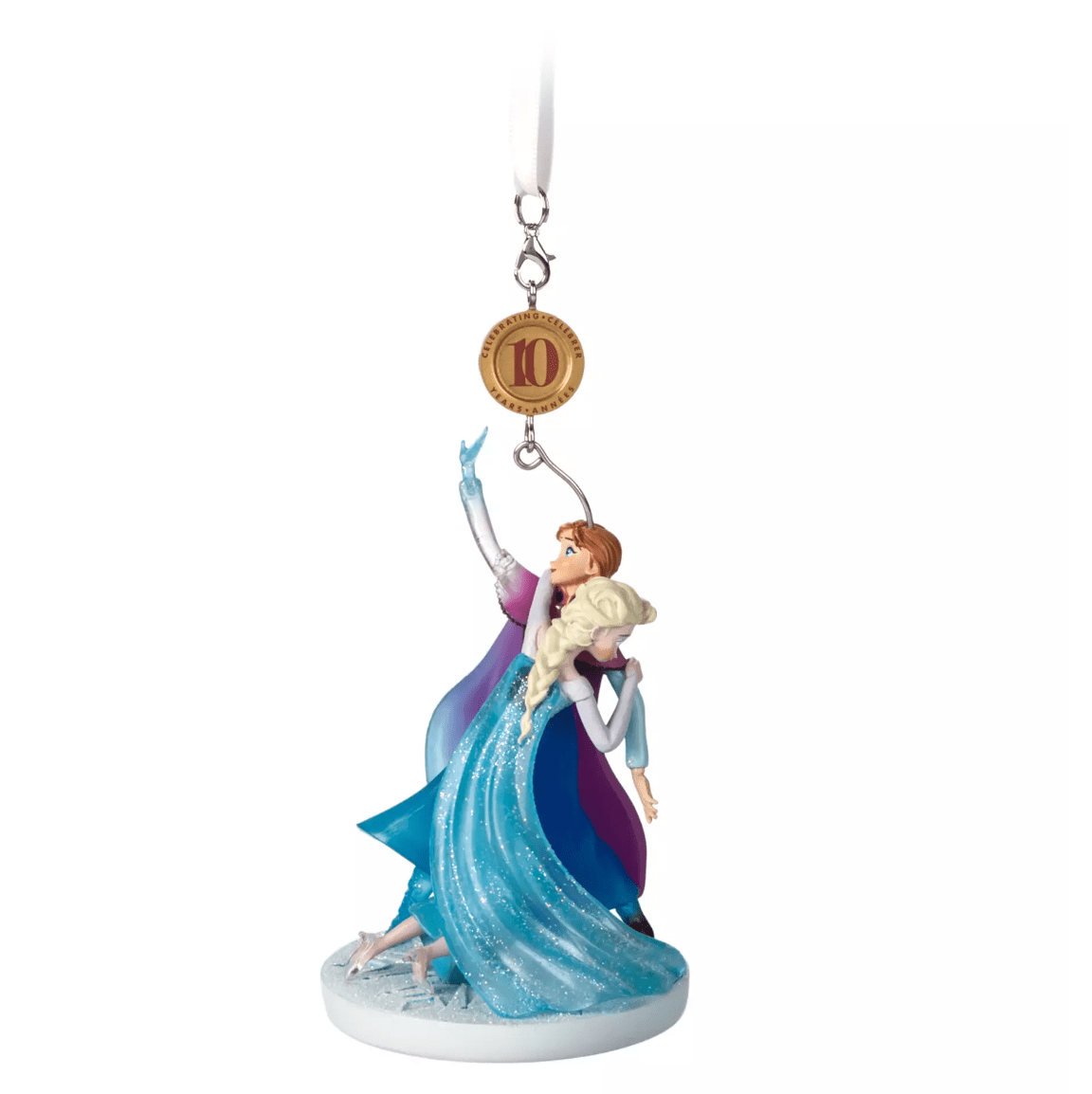 Disney 10th Frozen Legacy Anna Elsa Sketchbook Christmas Tree Ornament New W Tag