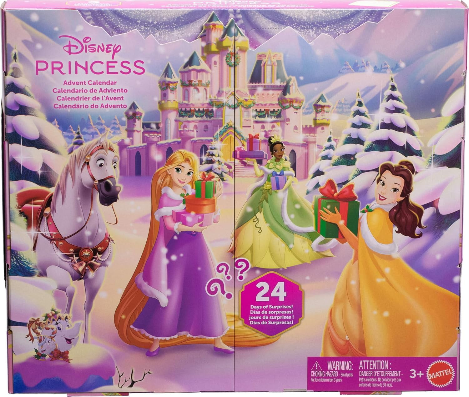 Mattel Disney Princess Doll Advent Calendar with 24 Days of Surprises ...