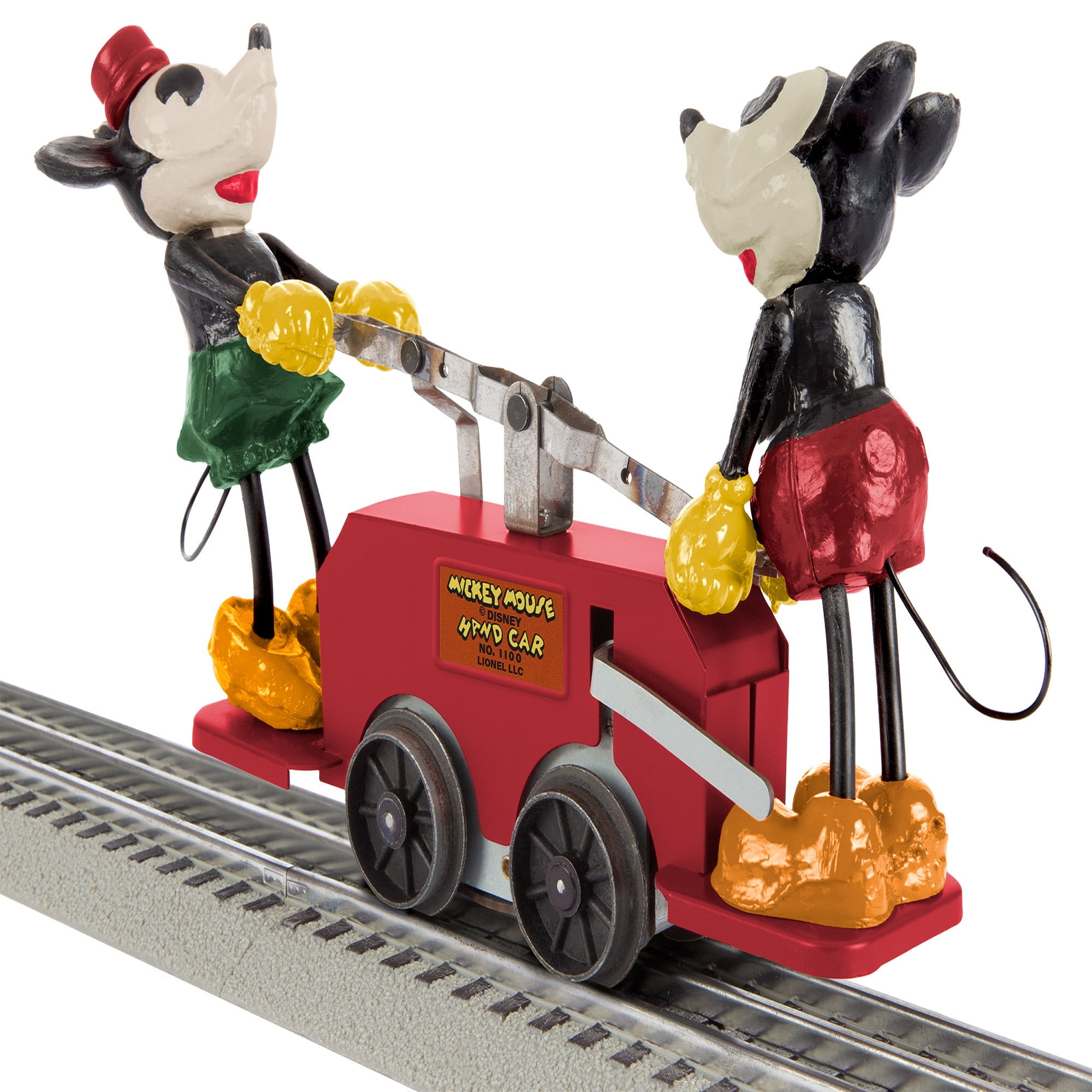 Disney 2335190 Mickey Mouse & Minnie Mouse Handcar - Red - Walmart.com