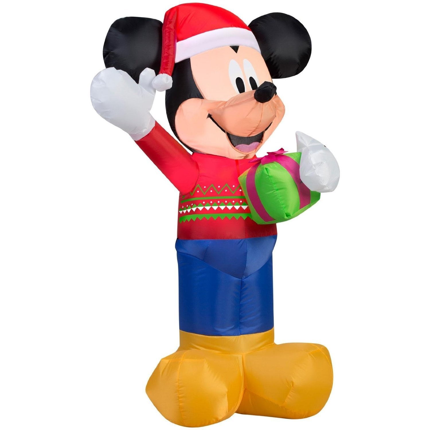 Disney 3.5' Inflatable Led Lighted Mickey Mouse with Present Holiday ...