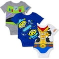 Disney 3-Pack Toy Story Infant Baby Boy Onesies with Woody, Buzz ...