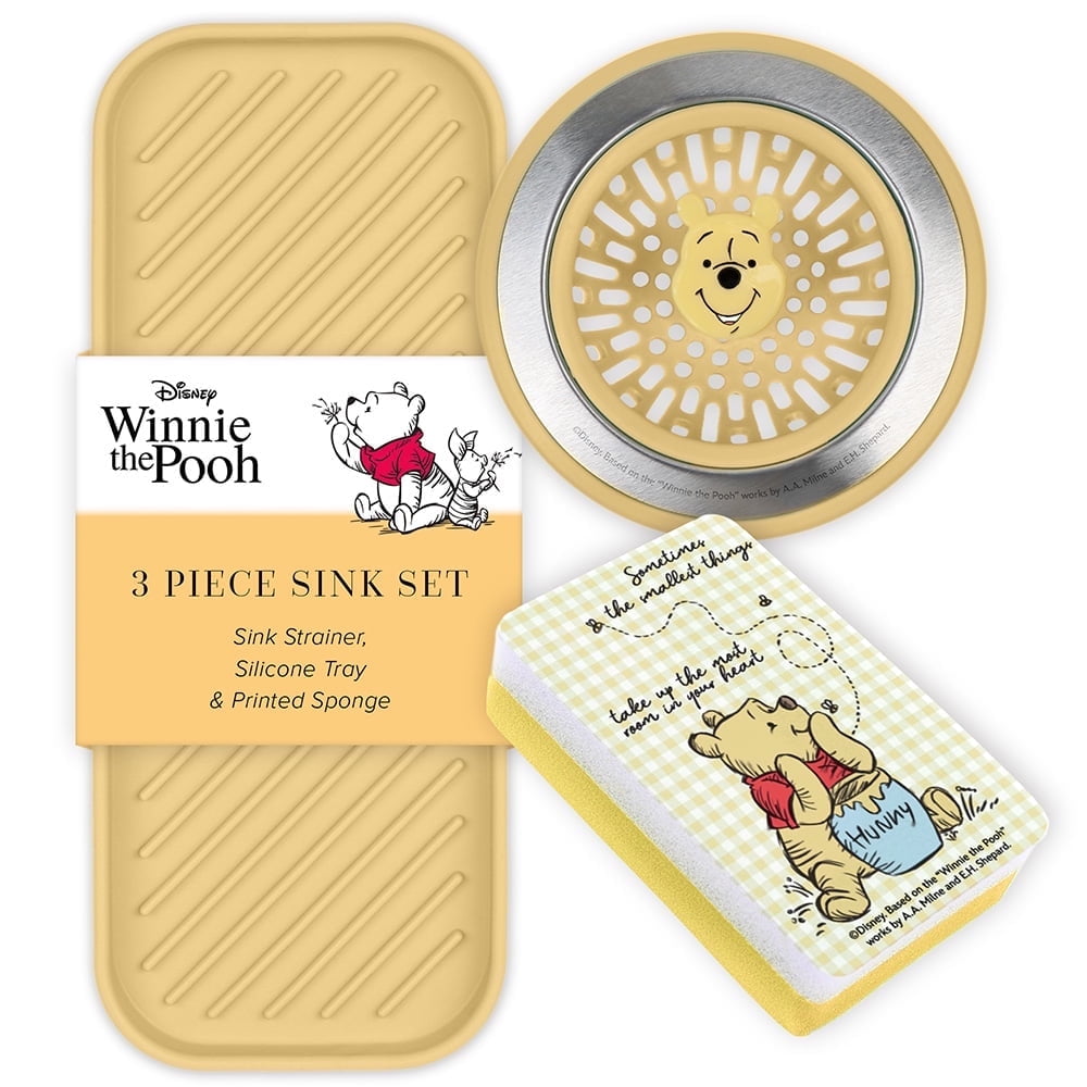 Disney 3-in-1 Kitchen Sink Set, Sink Drain Strainer, Dish Sponge, and ...