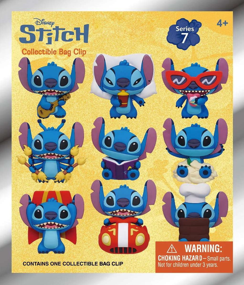 Disney 3D Figural Keyring Lilo & Stitch Series 7 Mystery Pack (1 RANDOM ...