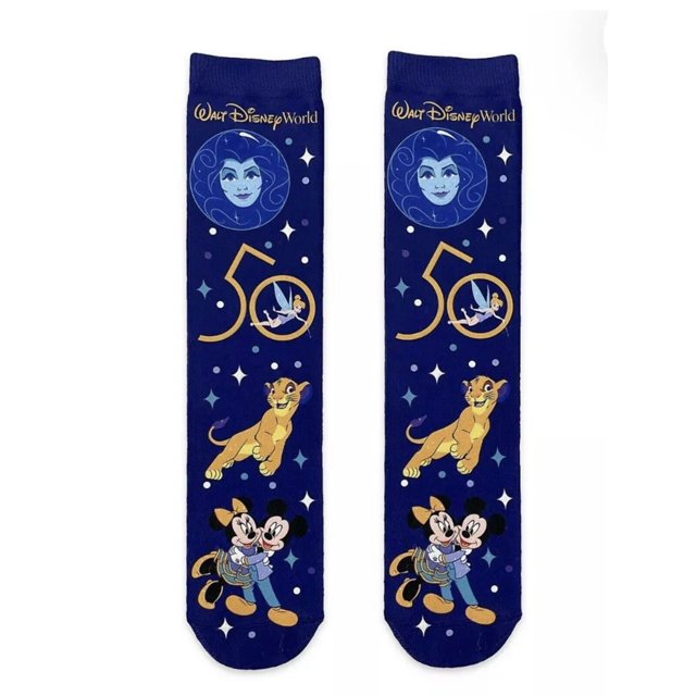 Disney 50th Anniversary Dress Socks with Mickey Alice in Wonderland ...