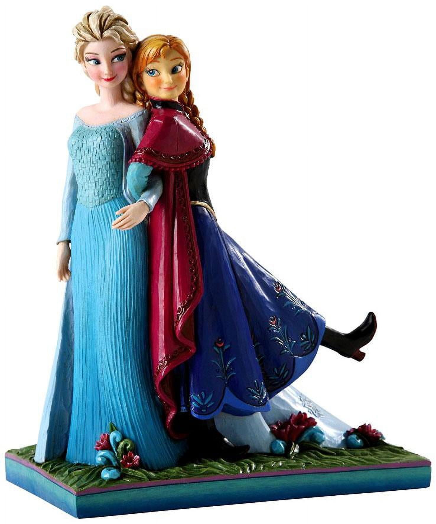 Disney 7.75” Frozen Anna & Elsa Garden Statues, Stone Resin(2 Count ...