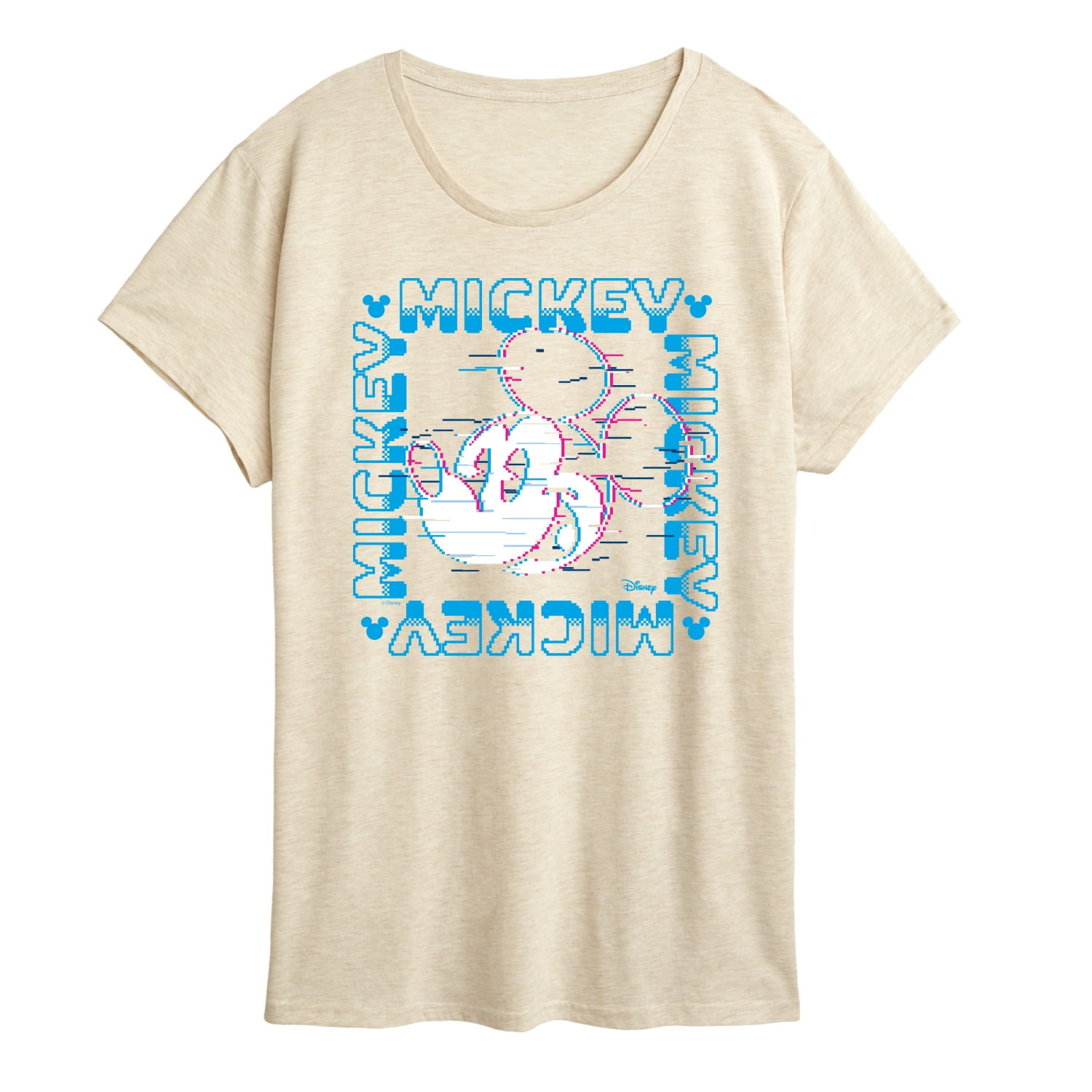 Disney - 8 Bit Mickey Name Square - Women's Short Sleeve Graphic T ...