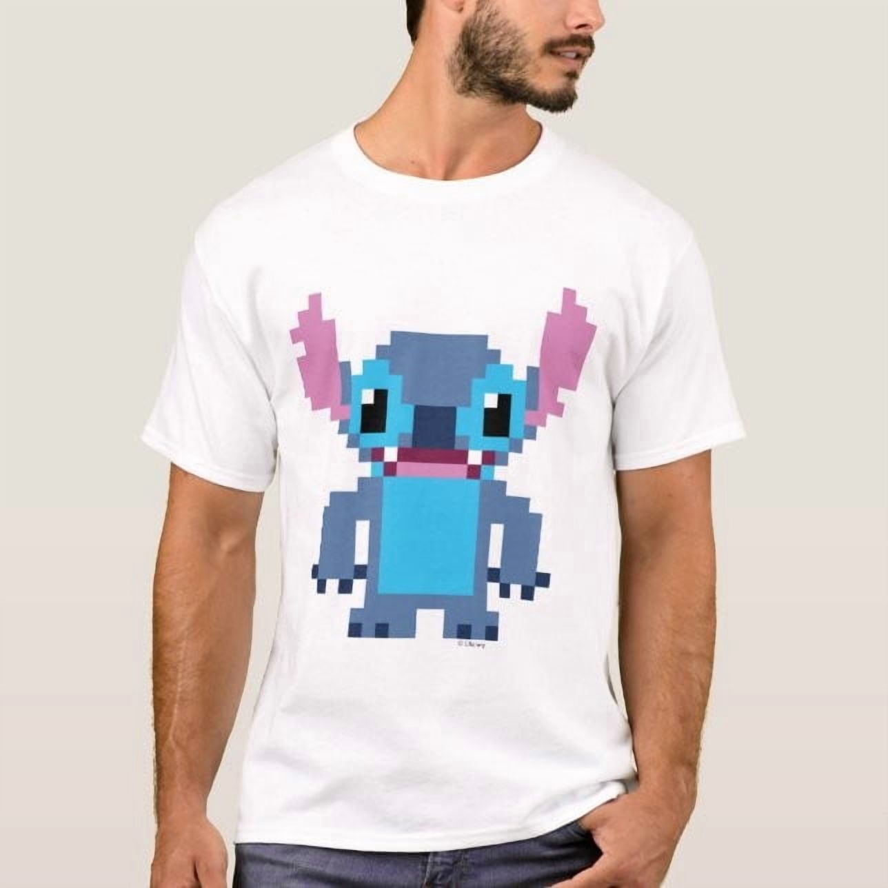 Disney 8-Bit Retro Video Game Stitch Pixel Art Extraterrestrial T-shirt ...