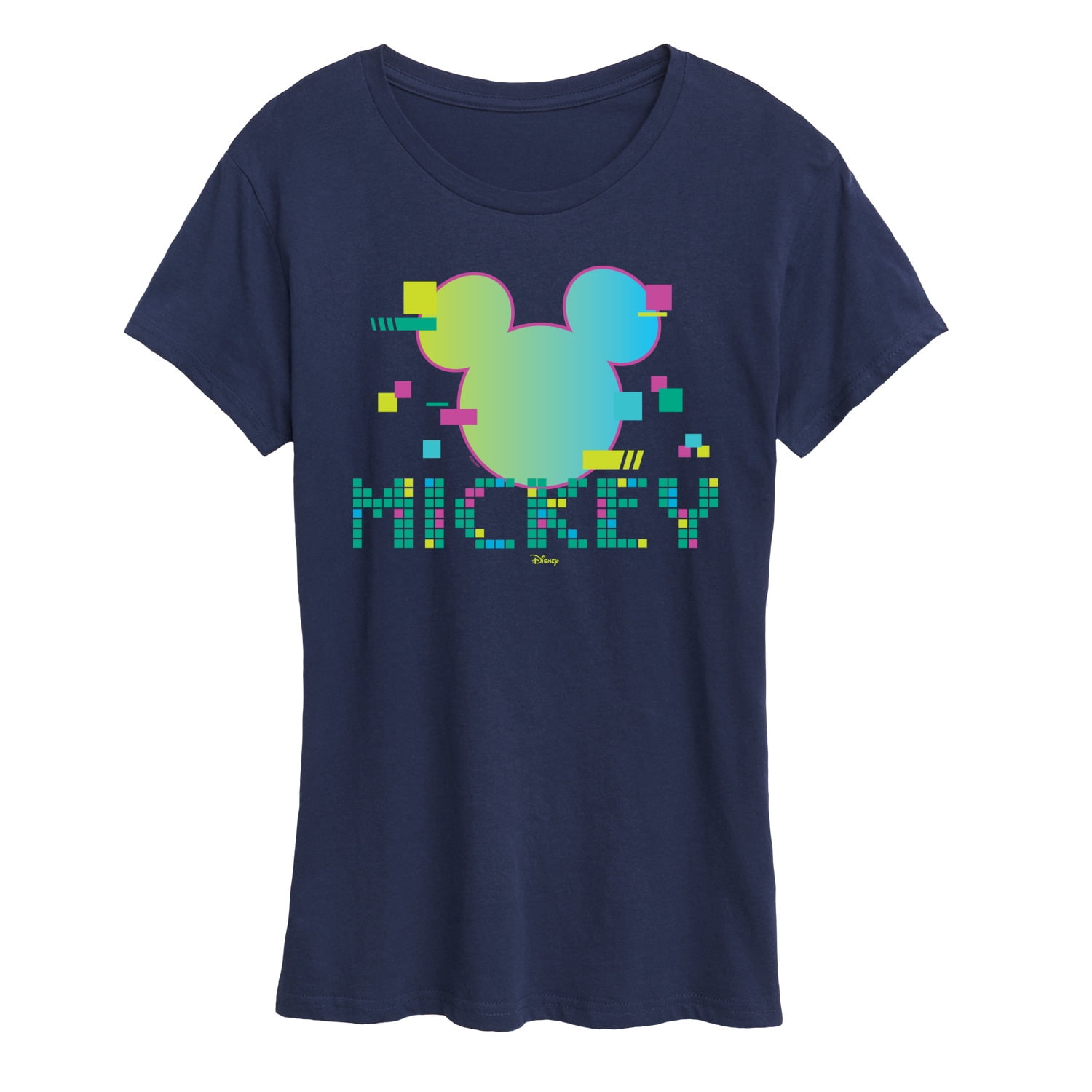 Disney - 8Bit Mickey - Women's Short Sleeve Graphic T-Shirt - Walmart.com