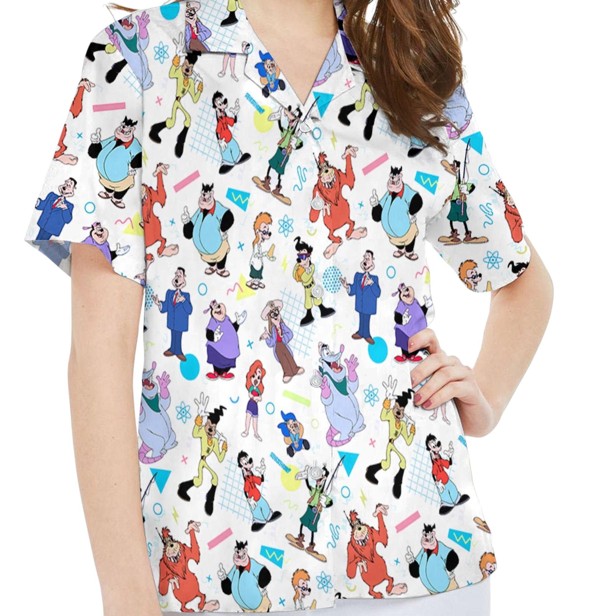 Disney A Goofy Movie Characters 90s Hawaiian Shirt, Powerline Goofy Max ...