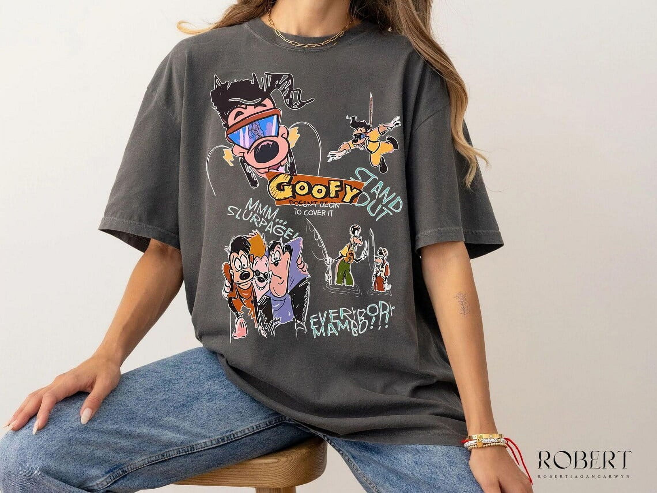 Disney A Goofy Movie Characters Sketch Shirt, Max & Roxanne, Powerline ...