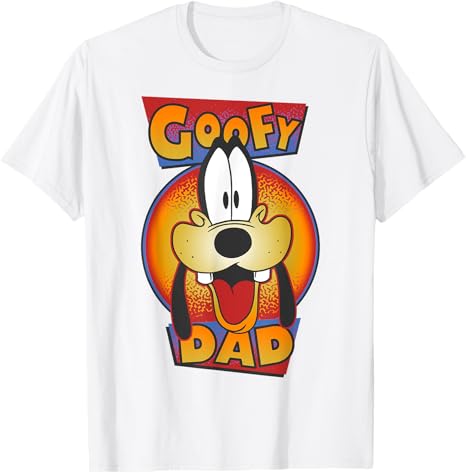 Disney A Goofy Movie Father's Day Goofy Dad Big Face T-Shirt ,White ...
