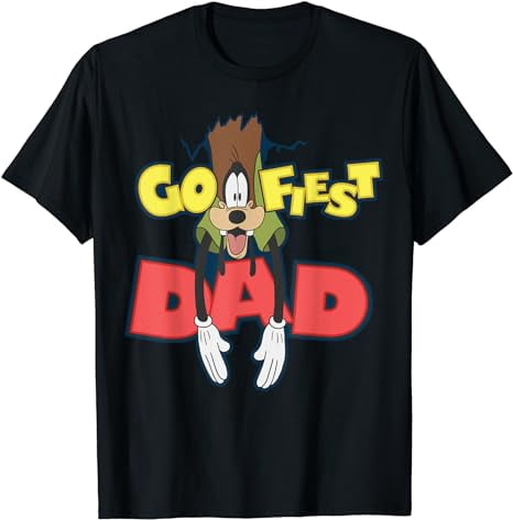 Disney A Goofy Movie Goofy Goofiest Dad Logo Father's Day T-Shirt ...