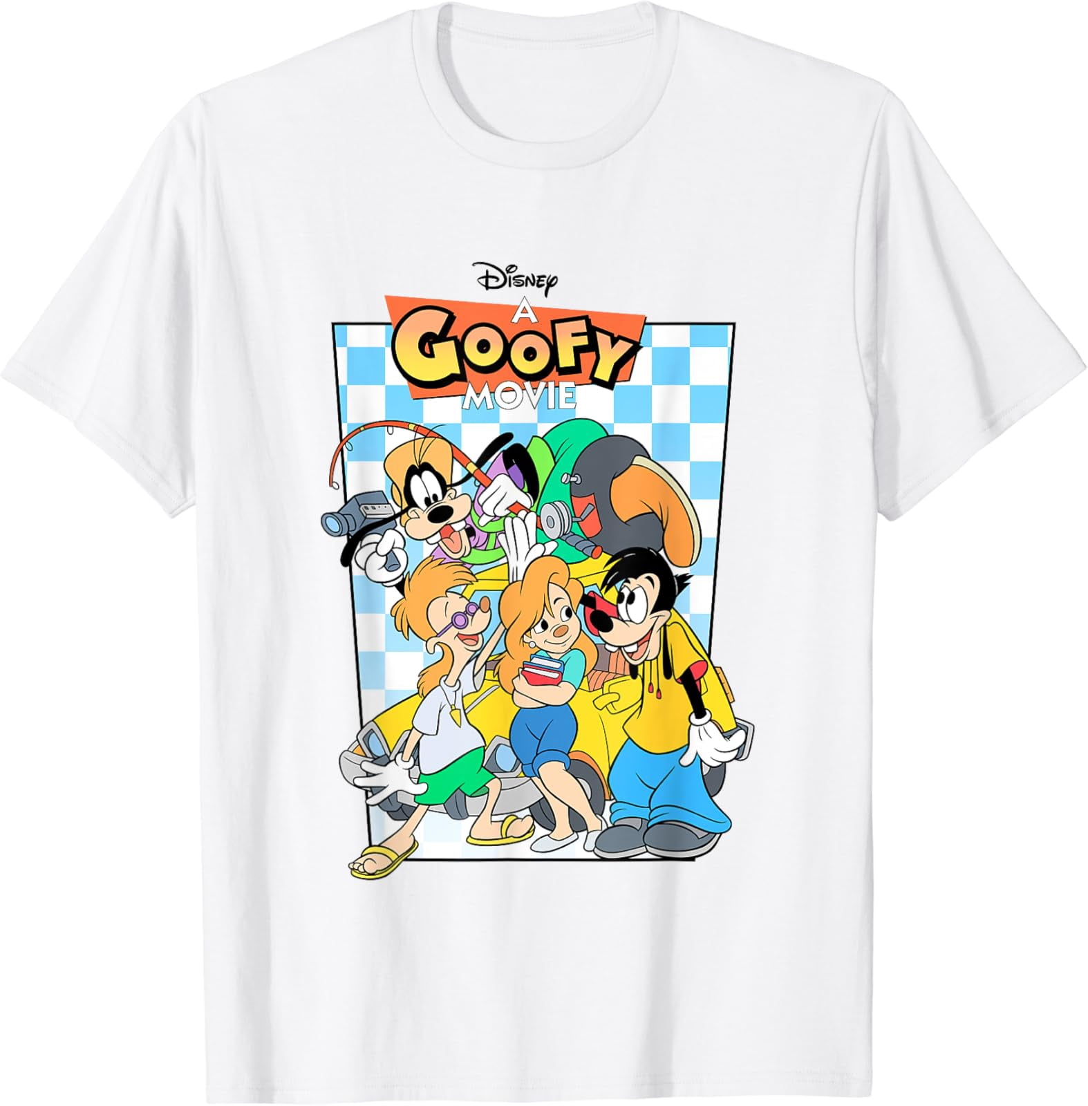 Disney A Goofy Movie Iconic Group Shot Big Chest Poster T-Shirt ...