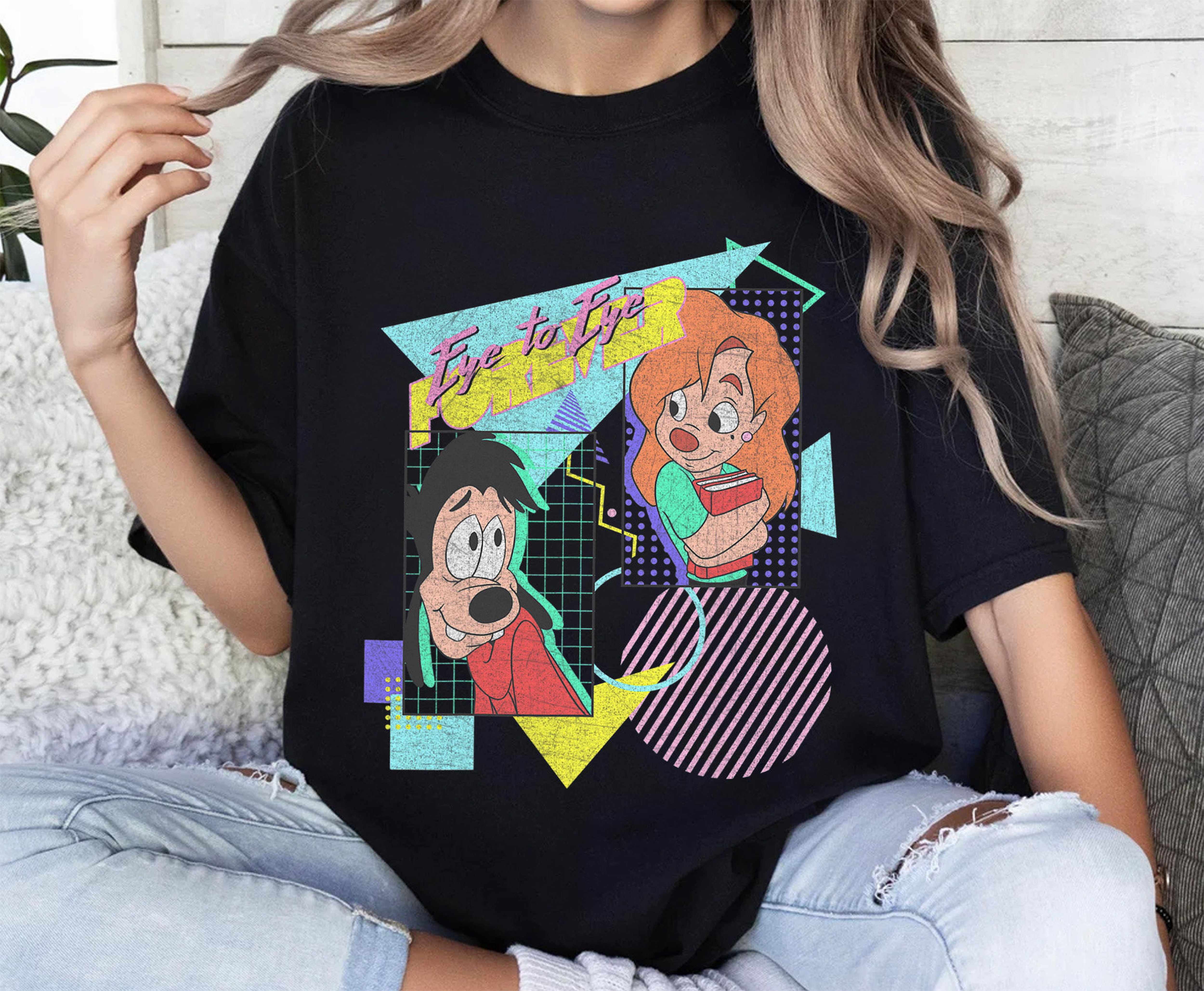Disney A Goofy Movie Max & Roxanne Eye To Eye Forever T-Shirt, Disney ...