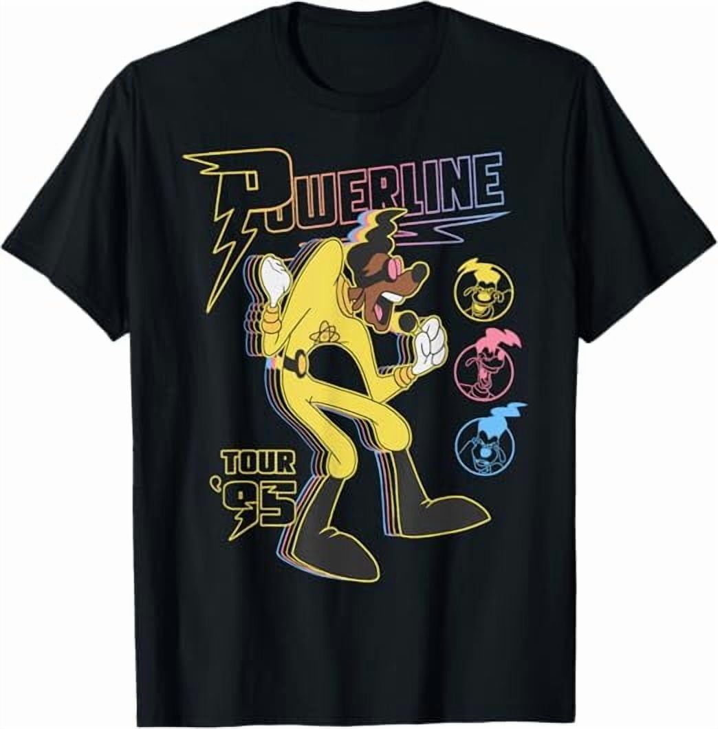 Disney A Goofy Movie Powerline Tour '95 Retro Neon Poster T-Shirt ...