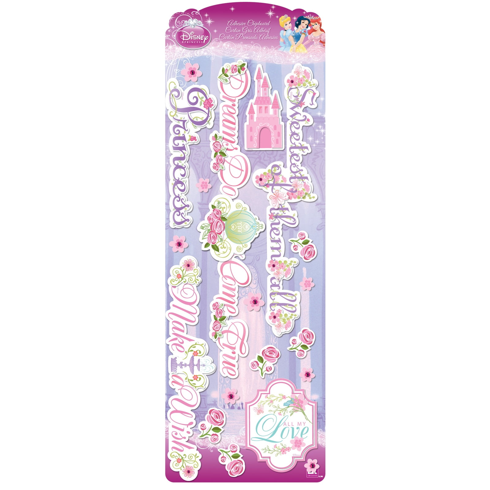 Disney Adhesive Chipboard-Princess - Titles - Walmart.com