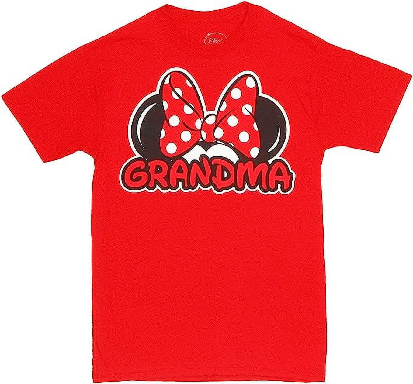 Disney Adults Minnie Mouse Grandma Fan Red Medium T-Shirt - Walmart.com