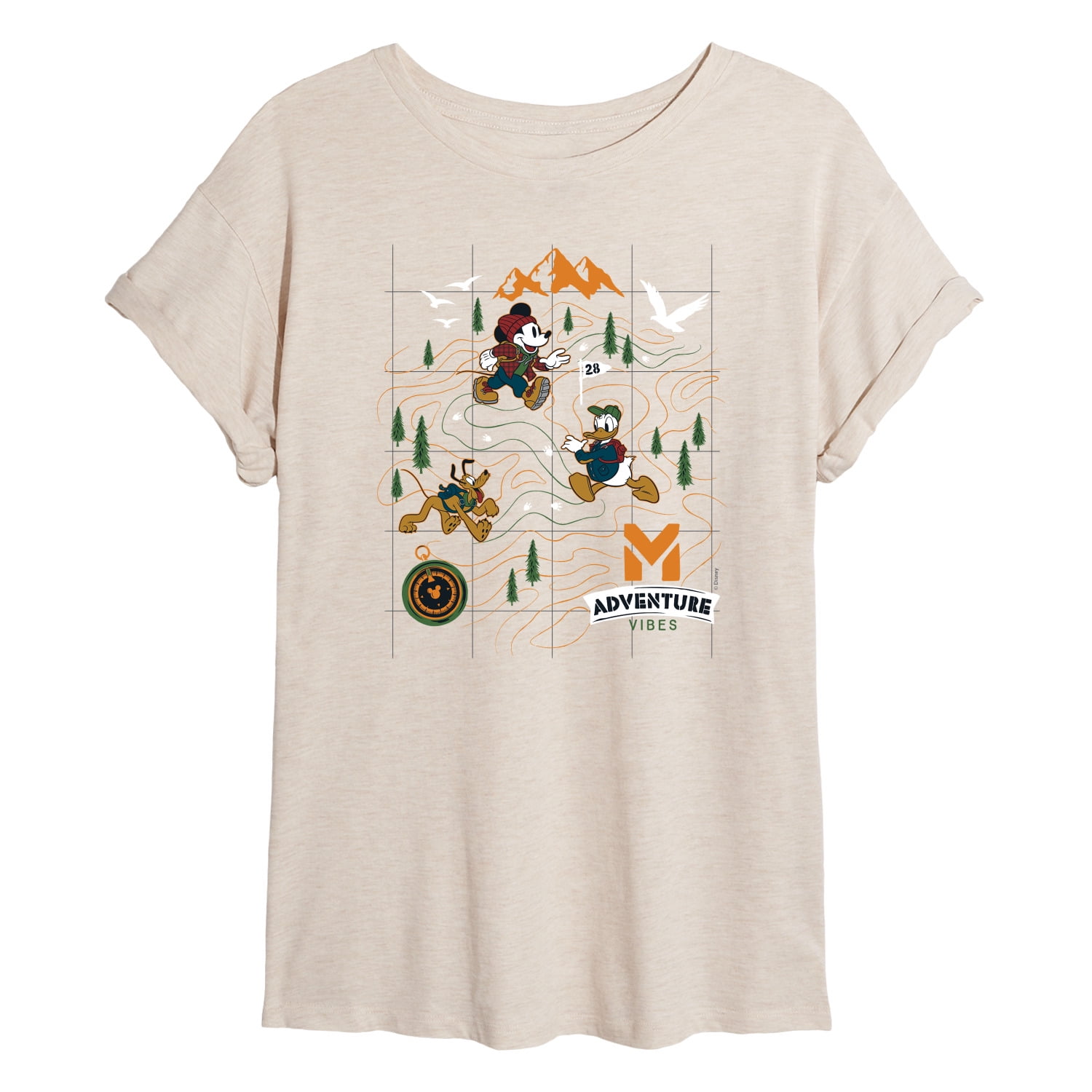 Disney - Adventure Map - Juniors Ideal T-Shirt - Walmart.com