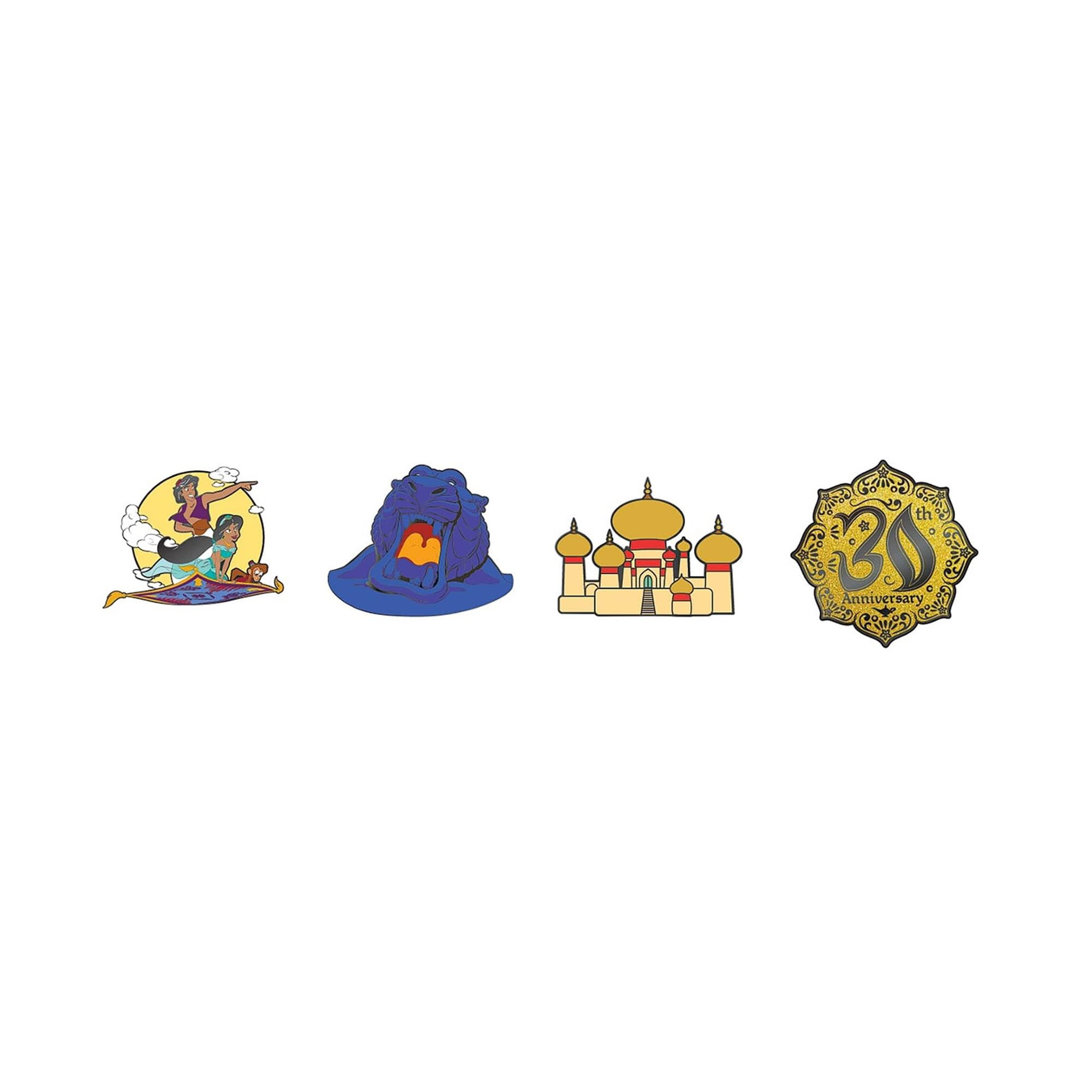Disney Aladdin 30th Anniversary 4 Piece Pin Set - Walmart.com