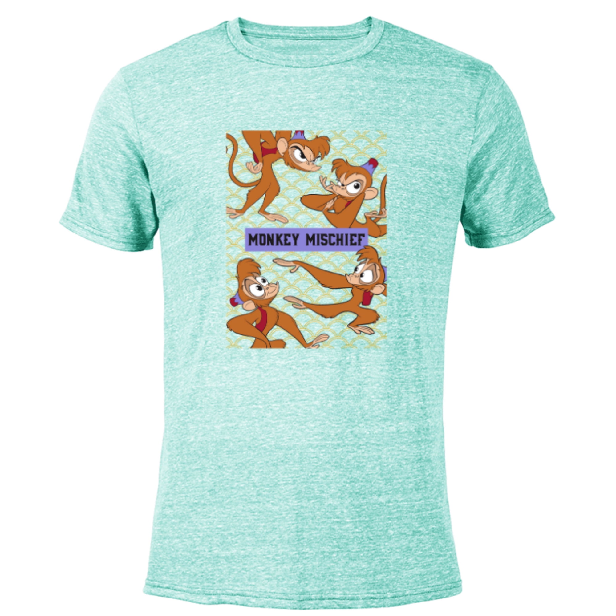 Disney Aladdin Abu Monkey Mischief - Short Sleeve Blended T-Shirt for ...