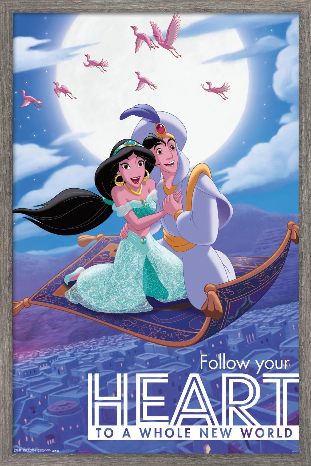 Disney Aladdin - Carpet Ride Wall Poster, 22.375" x 34", Framed ...