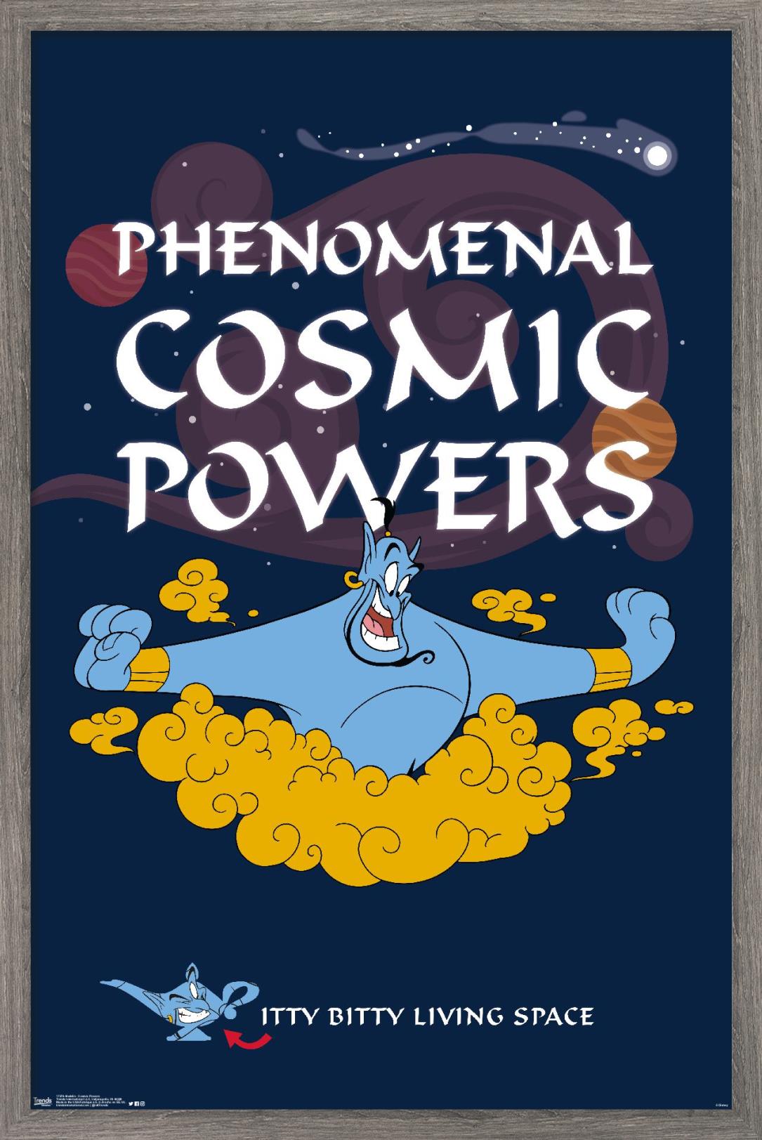 Disney Aladdin - Cosmic Powers Wall Poster, 22.375" x 34", Framed ...