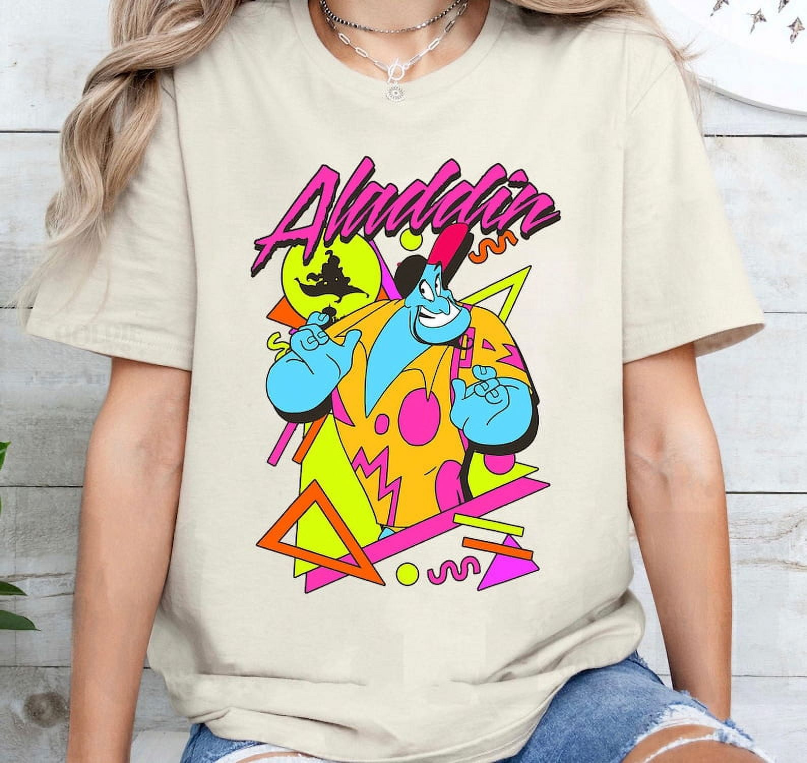 Disney Aladdin Genie 90's Style Portrait Shirt, Disney Aladdin Genie ...