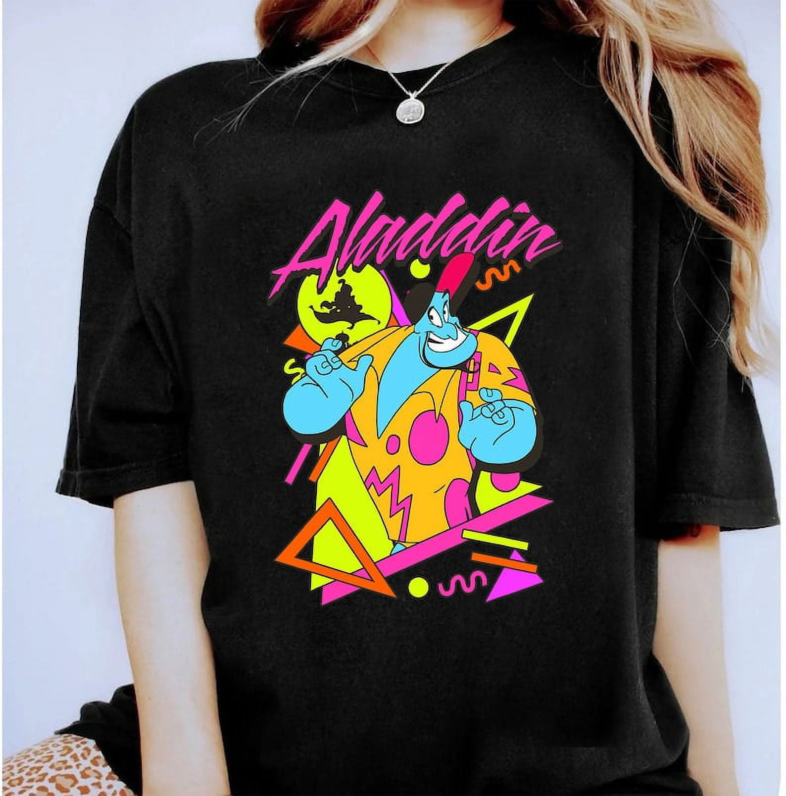 Disney Aladdin Genie 90's Style Portrait Shirt, Disney Aladdin Genie ...