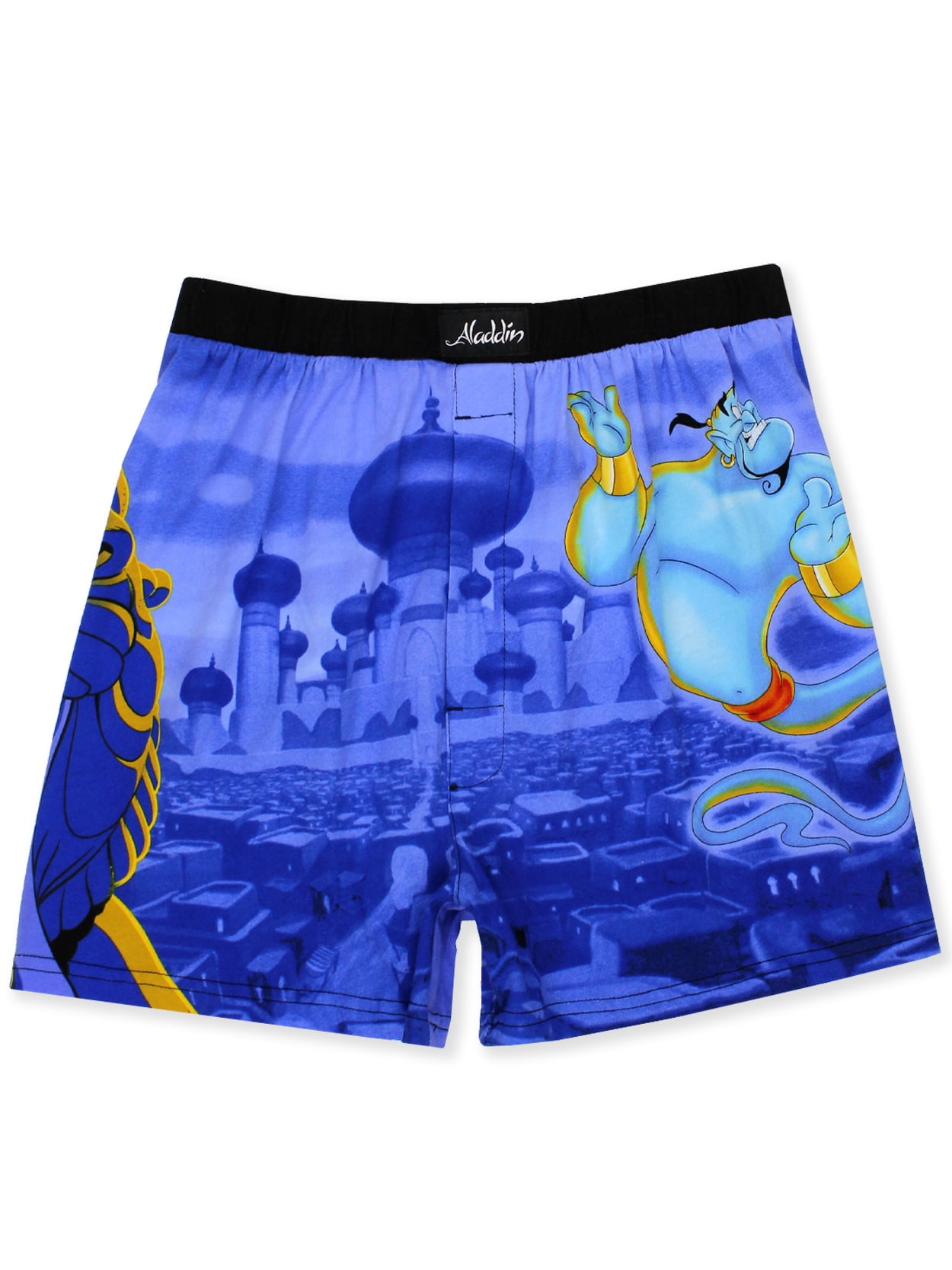 Disney Aladdin Genie Jafar Mens Briefly Stated Boxer Lounge Shorts ...