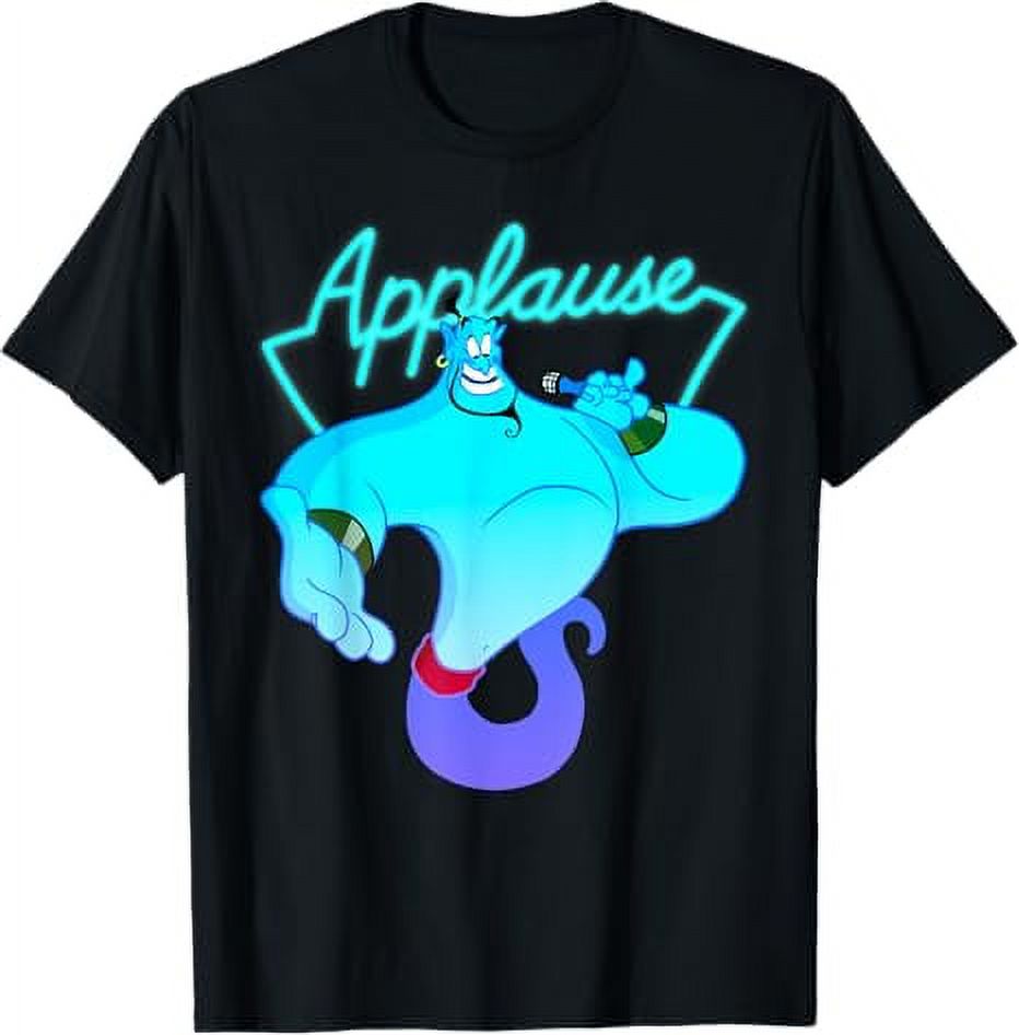 Disney Aladdin Genie Neon Applause Sign Vintage Icon T-Shirt - Walmart.com