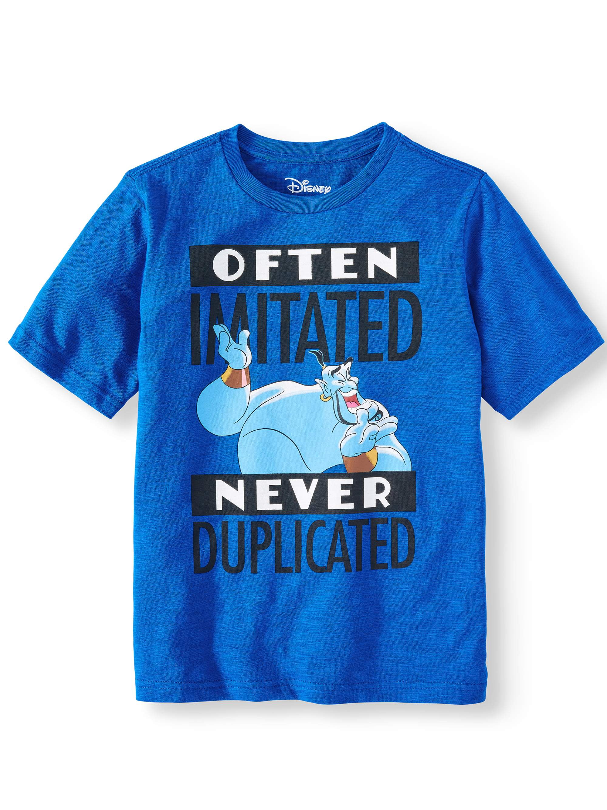 Disney Aladdin "Genie Often Imitated" Short Sleeve Tee (Little Boys ...